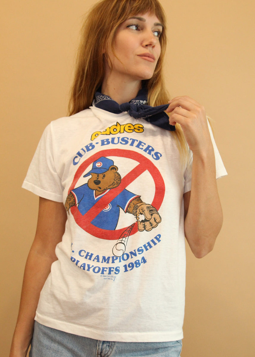 Vintage 1984 Padres Cubs NL Playoffs Tee – Electric West